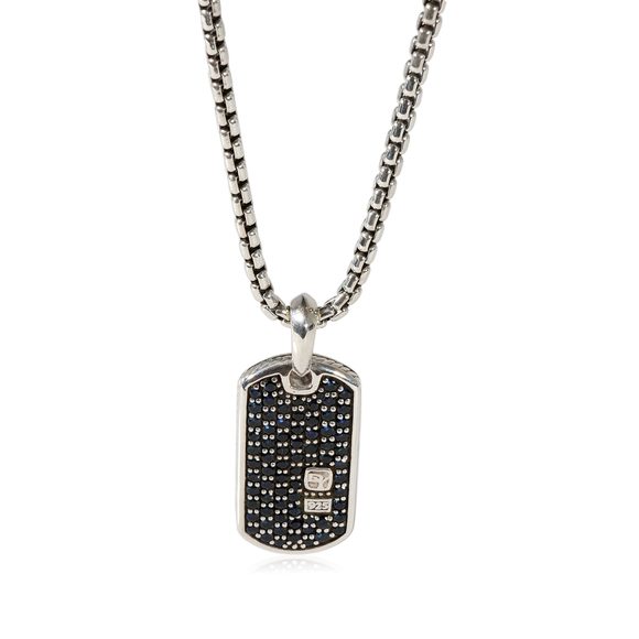 David Yurman | Bags | David Yurman Blue Sapphire Tag Pendant On 2 Inch ...
